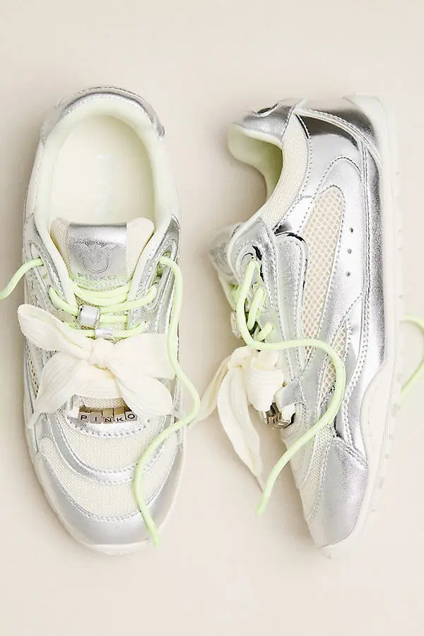 Anthropologie Laced Sneakers - Silver