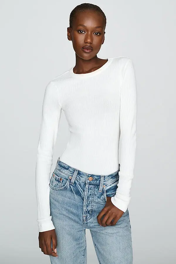 Citizens Of Humanity Ribbed Long-sleeve Crewneck Pullover - Pashmina