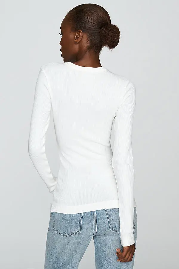 Citizens Of Humanity Ribbed Long-sleeve Crewneck Pullover - Pashmina