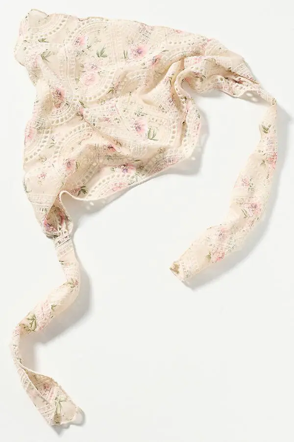 Anthropologie Eyelet Hair Scarf - Ivory