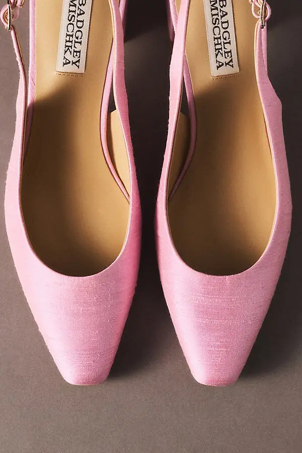 Badgley Mischka Oaklee Slingback Pointed Toe Pumps - Pink