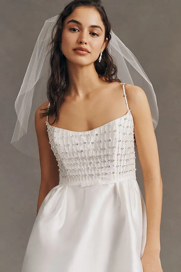 TWIGS & HONEY 23" Single Tier Clean Veil