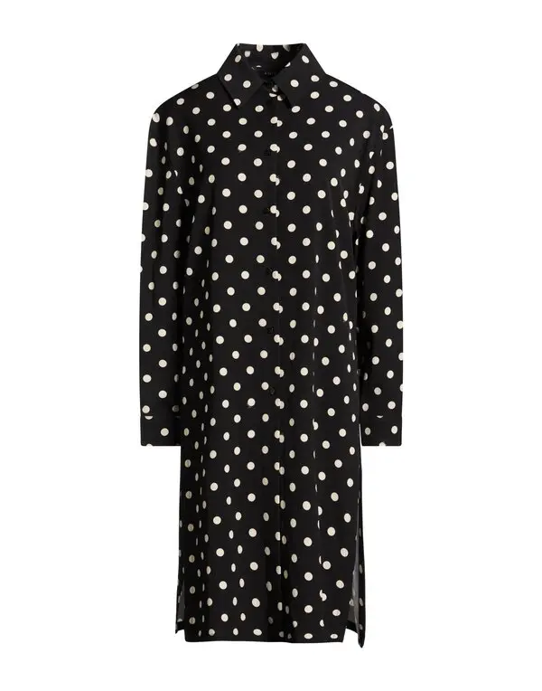 Amiri Polka Dot Wool Blend Long Shirt - Black