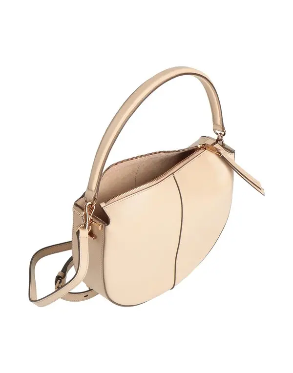 TOD'S Leather Hobo Bag - Beige