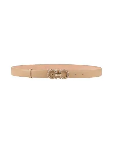 FERRAGAMO Belt Sand Size Calfskin - Beige