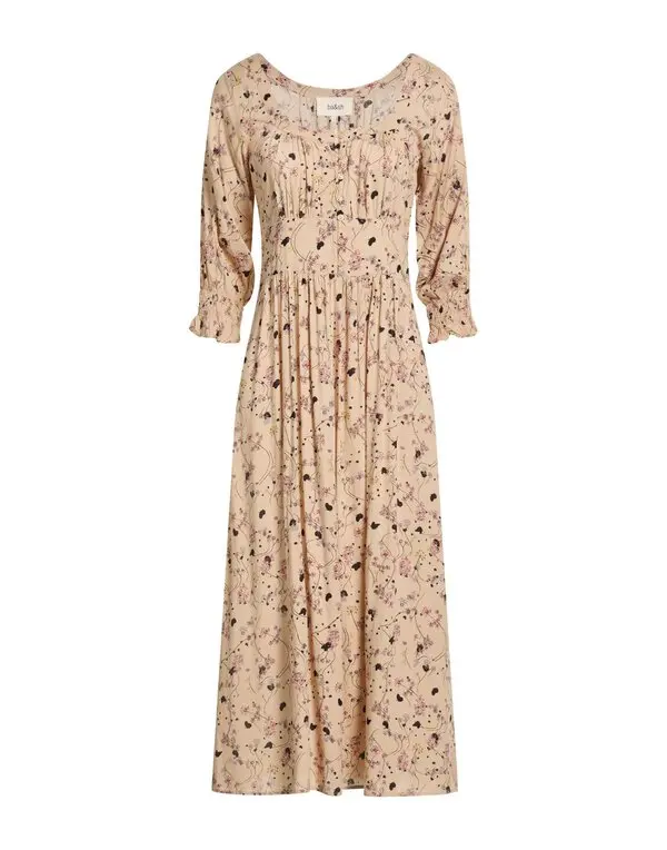 Ba&sh Flared Floral-print Midi Dress