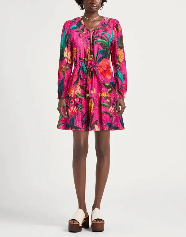 farm rio pink leopard flowers mini dress Farm Rio Leopard Flowers Mini Dress In Pink - 53% Off