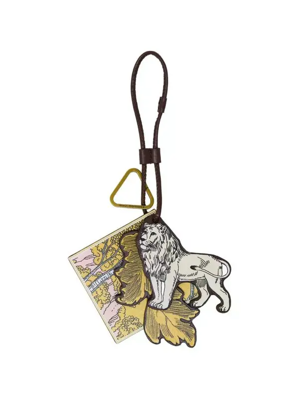 INOUI EDITIONS Histoire Diamond-shape Graphic Keychain - Brown