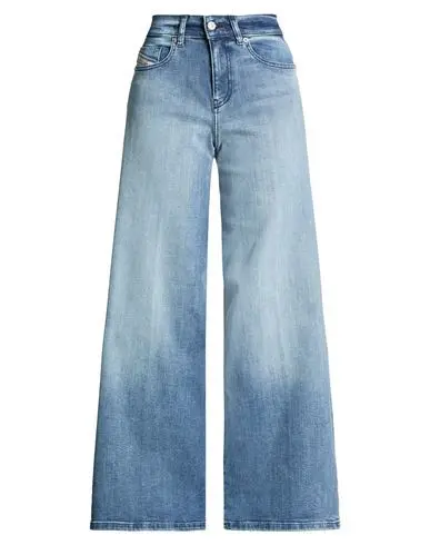 DIESEL® High Waisted Wide-leg Jeans With Faded Wash