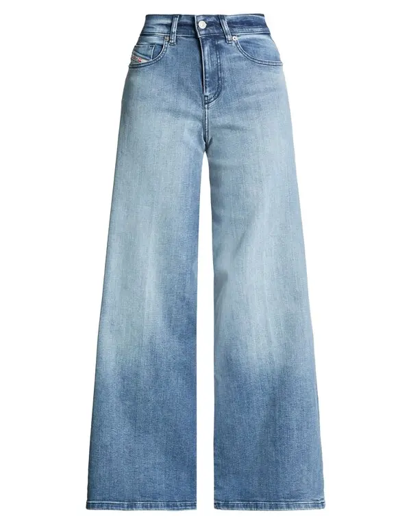 DIESEL® High Waisted Wide-leg Jeans With Faded Wash