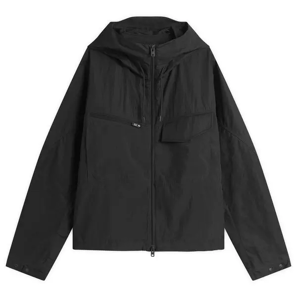 Y3 Cotton Blend Hooded Jacket - Black