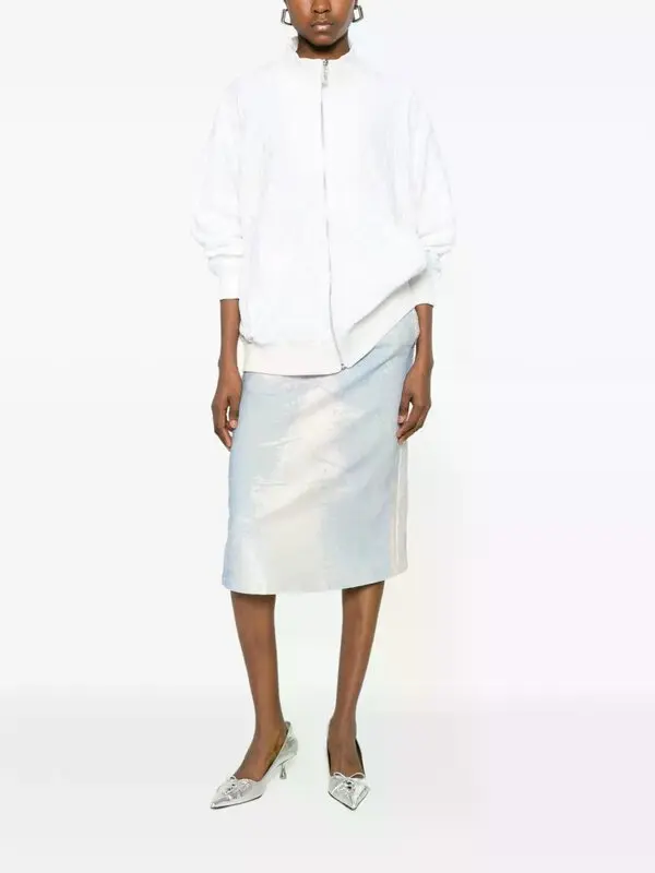 Gcds Textured Zip-up Jacket - White