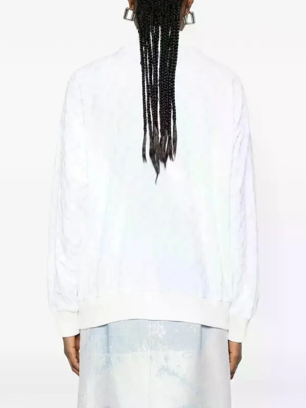 Gcds Textured Zip-up Jacket - White