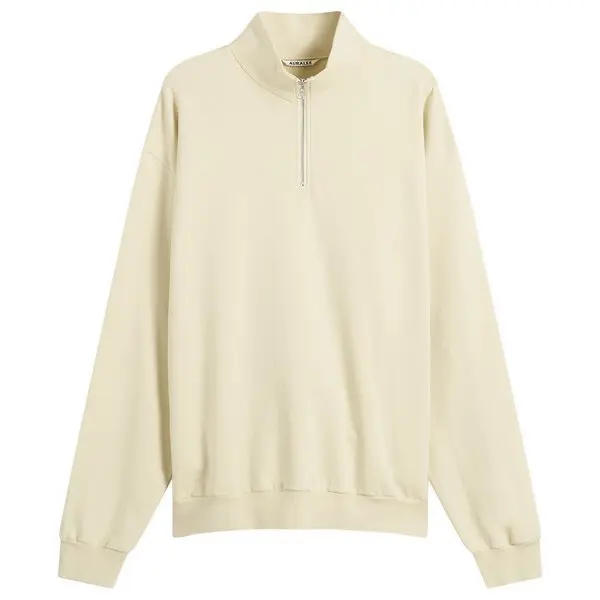 Auralee High Gauge Sweat Half Zip Jumper