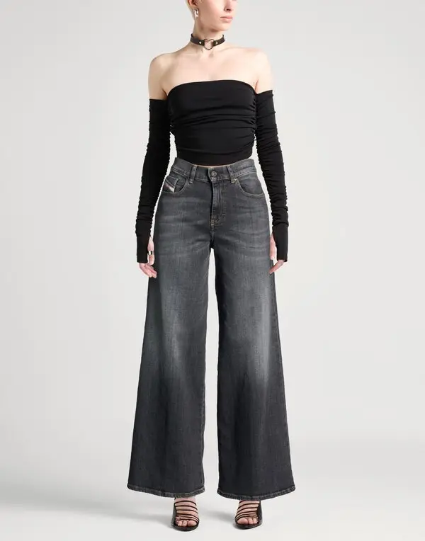 DIESEL® Wide-leg Denim Jeans - Black