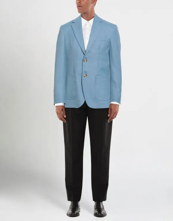 JOHNNY LAMBS Blazer Azure Size Polyester, Wool