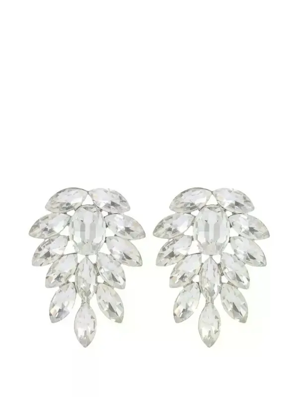 SUSAN CAPLAN 2000s Crystal-embellished Earrings - Silver