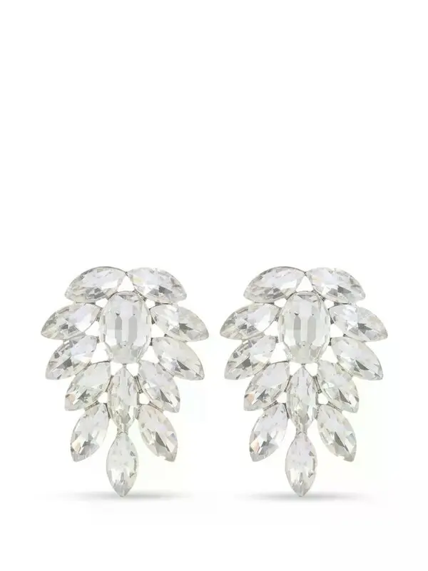 SUSAN CAPLAN 2000s Crystal-embellished Earrings - Silver