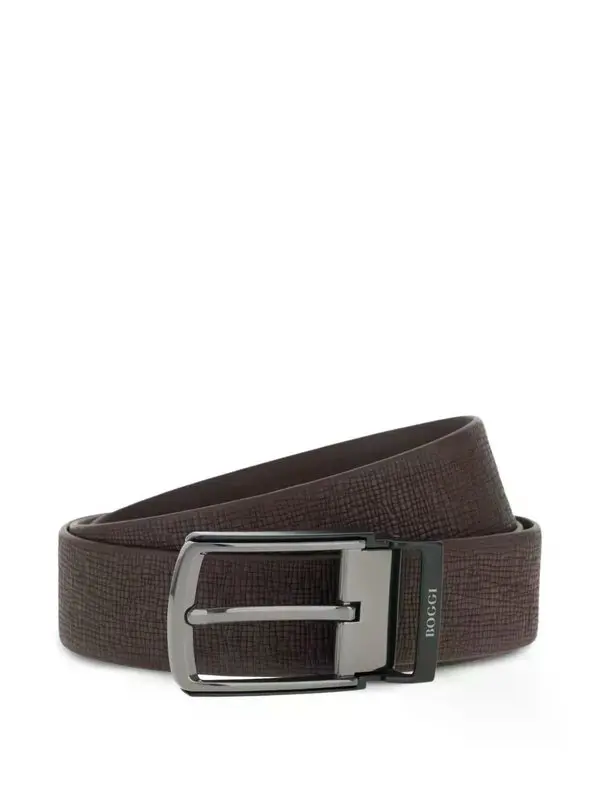 Boggi Milano Reversible Leather Belt - Brown