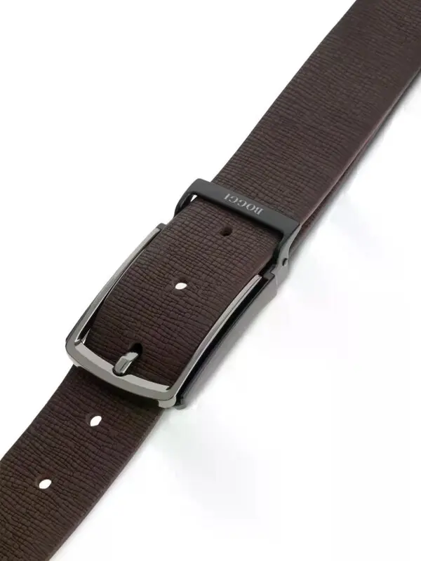 Boggi Milano Reversible Leather Belt - Brown