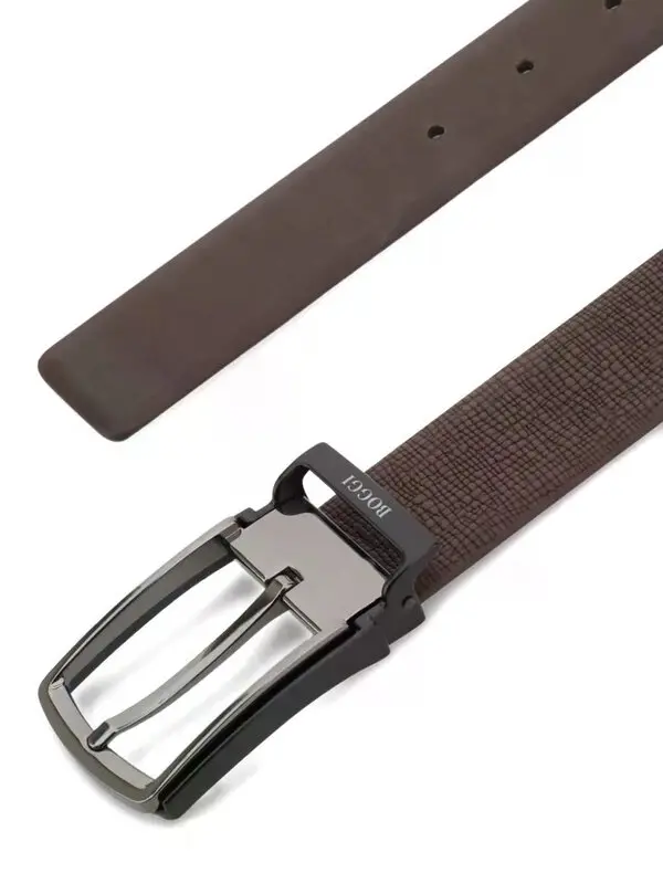 Boggi Milano Reversible Leather Belt - Brown