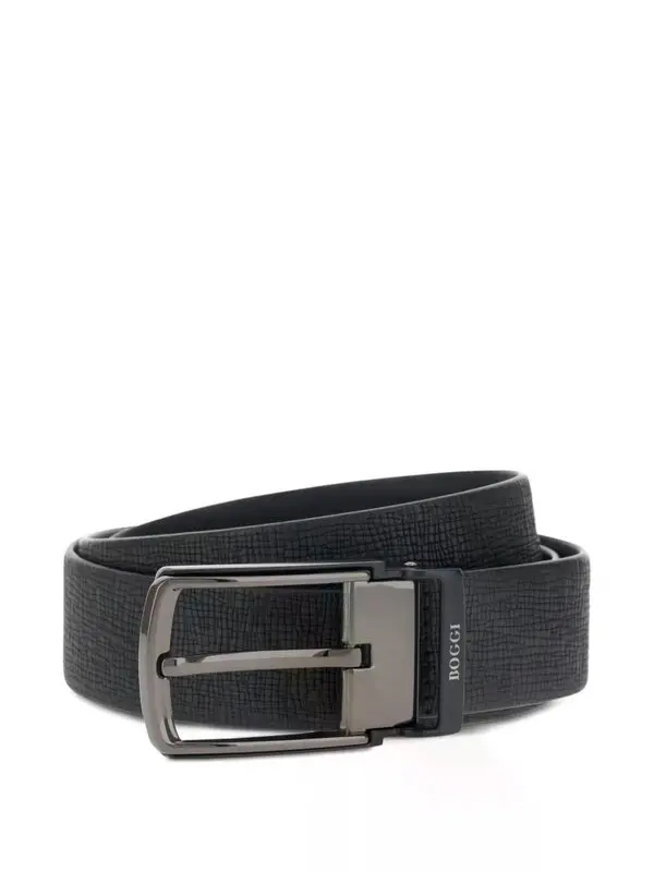 Boggi Milano Reversible Leather Belt - Black