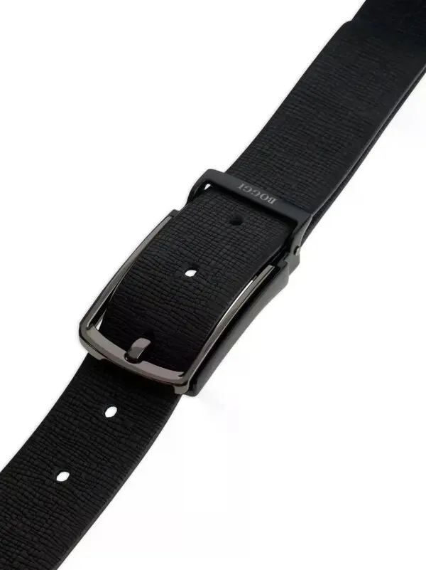 Boggi Milano Reversible Leather Belt - Black