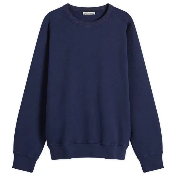 You Must Create Textured Almost Grown Sweatshirt - Navy