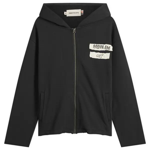 HONOR THE GIFT Running Shit Since 1988 Zip Hoodie - Black