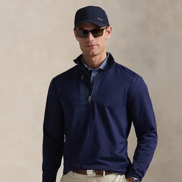 Ralph Lauren Classic Fit Stretch Quarter-zip Pullover - Refined Navy