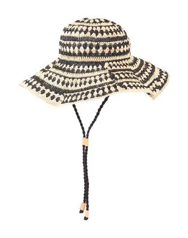 Ba&sh Natural Raffia Sun Hat - Black