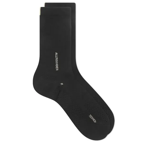 ROTOTO Allrounder Tech-mesh Crew Socks - Black