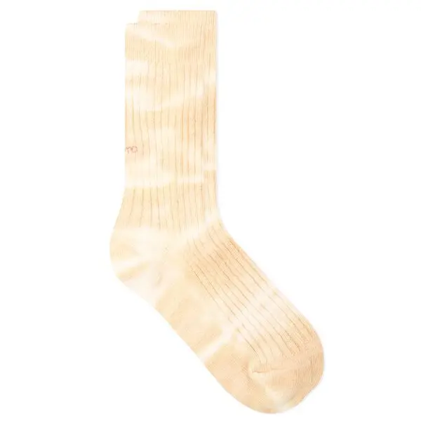 ROTOTO Tie Dye Ribbed Crew Sock, Size