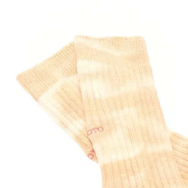 ROTOTO Tie Dye Ribbed Crew Sock, Size