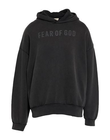 Fear Of God Cotton Terry Hooded Sweatshirt With Logo - Grey