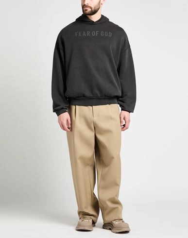 Fear Of God Cotton Terry Hooded Sweatshirt With Logo - Grey