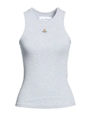 VIVIENNE WESTWOOD Tank Top In Ribbed Jersey - Grey