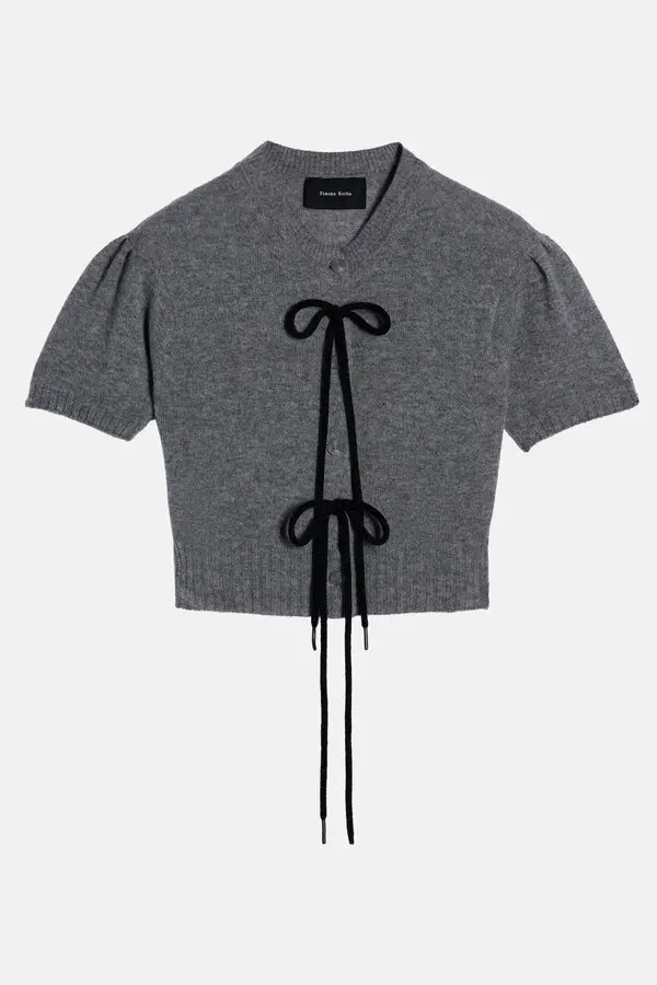 Simone Rocha Short Cashmere Cardigan - Grey