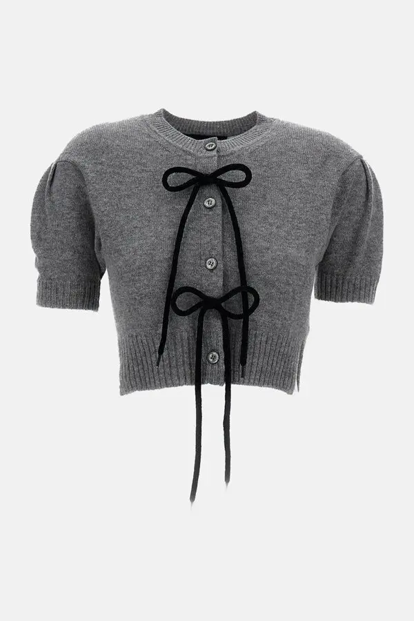 Simone Rocha Short Cashmere Cardigan - Grey