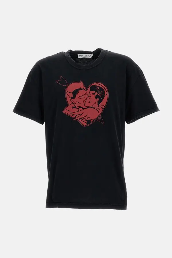 Our Legacy Short-sleeved Shirt With Print - Black