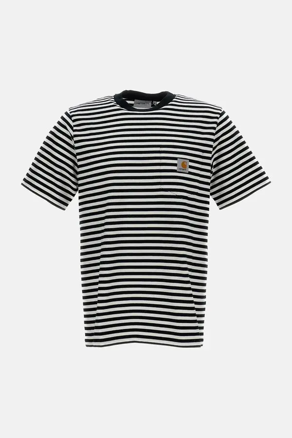 Carhartt Work In Progress Short-sleeved Striped Shirt - White