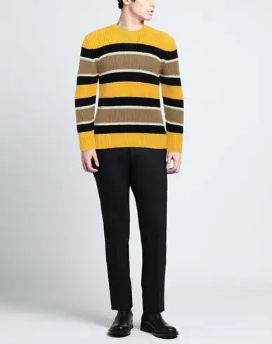 ZANONE Striped Cotton Sweater - Yellow