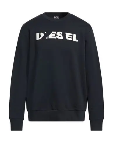 DIESEL® Cotton Sweatshirt With Logo - Midnight Blue