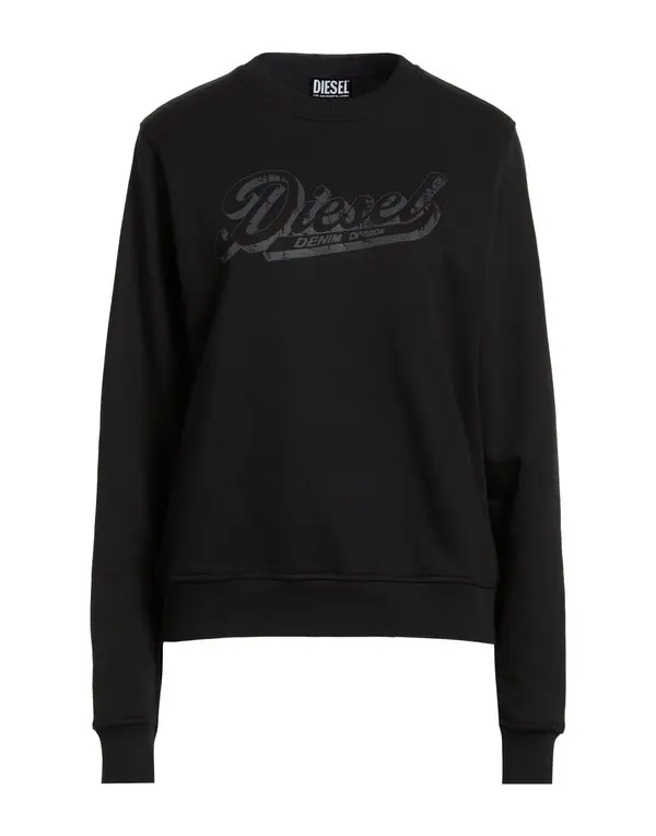 DIESEL® Cotton French Terry Sweatshirt - Black