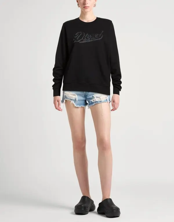 DIESEL® Cotton French Terry Sweatshirt - Black