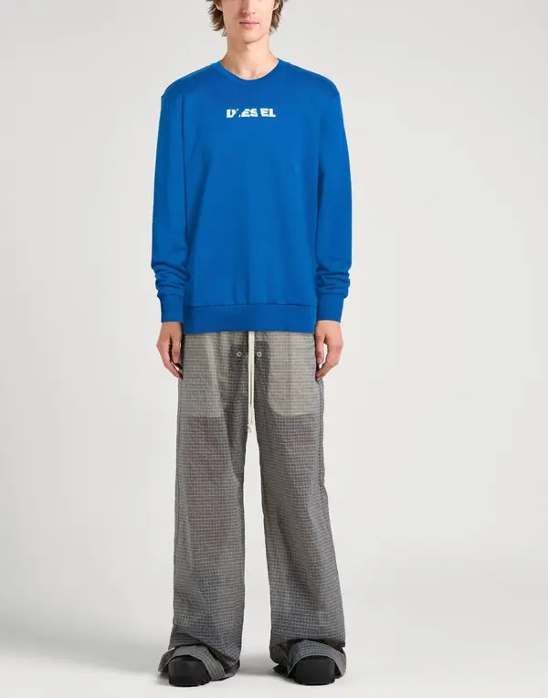 DIESEL® Cotton-elastane French Terry Sweatshirt - Blue