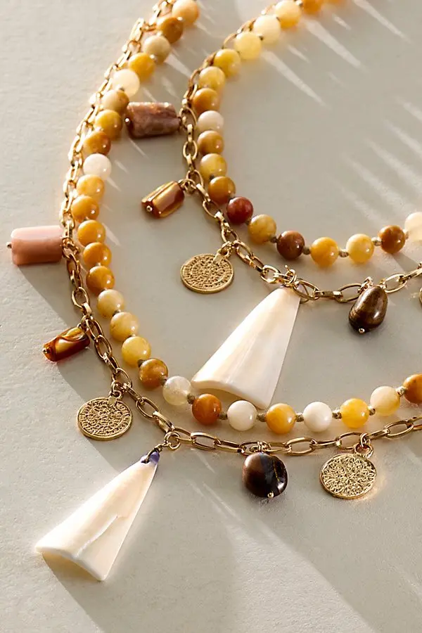Free People Serendipity Semiprecious Stone Strand Necklace