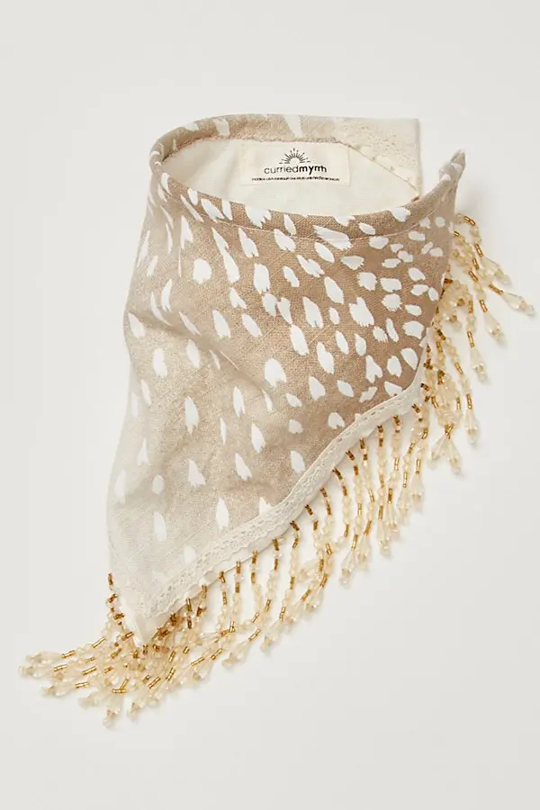 CURRIED MYRRH Althea Hair Scarf - Ivory