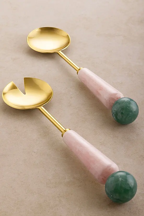 GAURI KOHLI Copenhagen Salad Servers - Rose