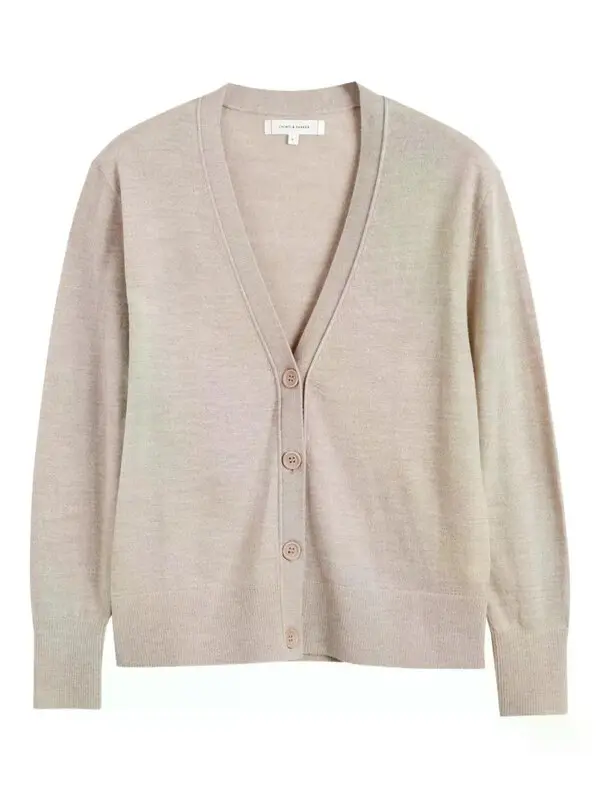 Chinti & Parker V-neck Button Cardigan - Neutrals